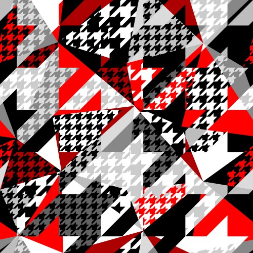 Classic hounds-tooth pattern in a patchwork Vector Image