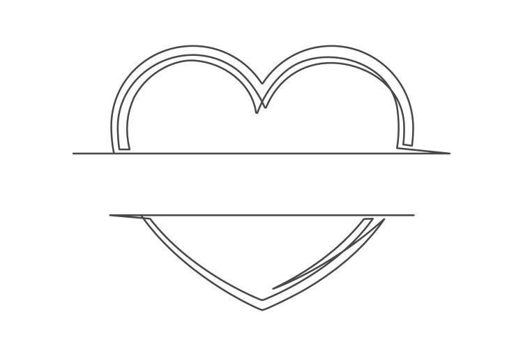 One Line Drawing Heart Vector Images (over 4,900)