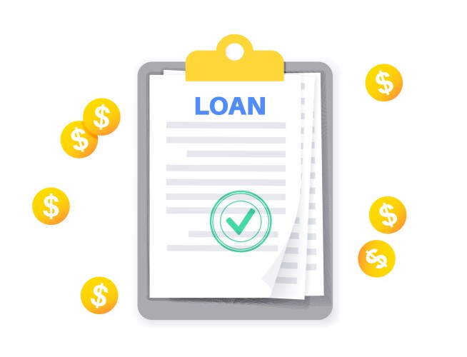 Loan online application Royalty Free Vector Image