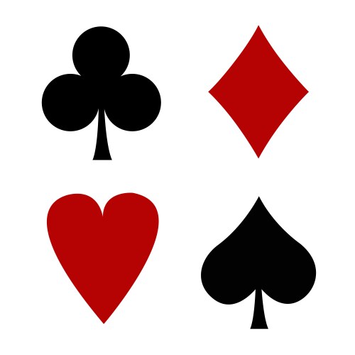 Card suits Royalty Free Vector Image - VectorStock