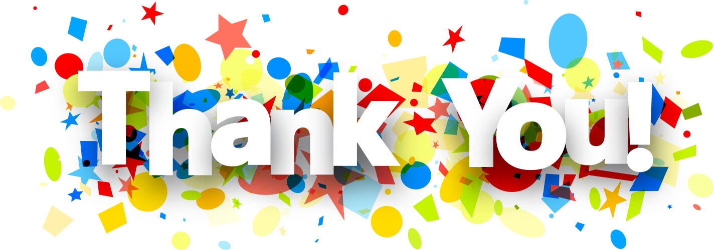 Thank you 100 followers card with colorful Vector Image
