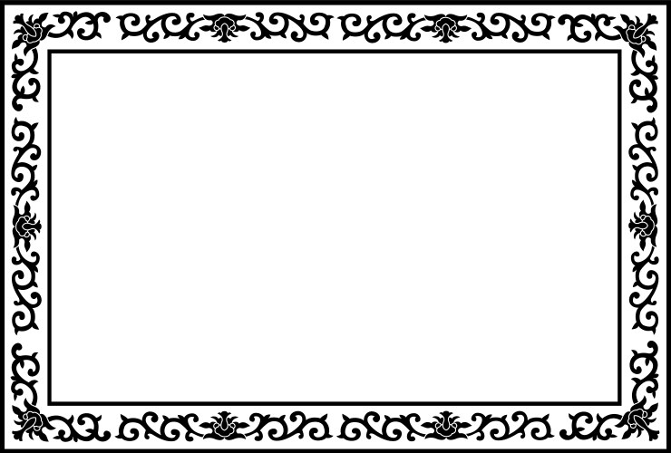 Scroll border Royalty Free Vector Image - VectorStock