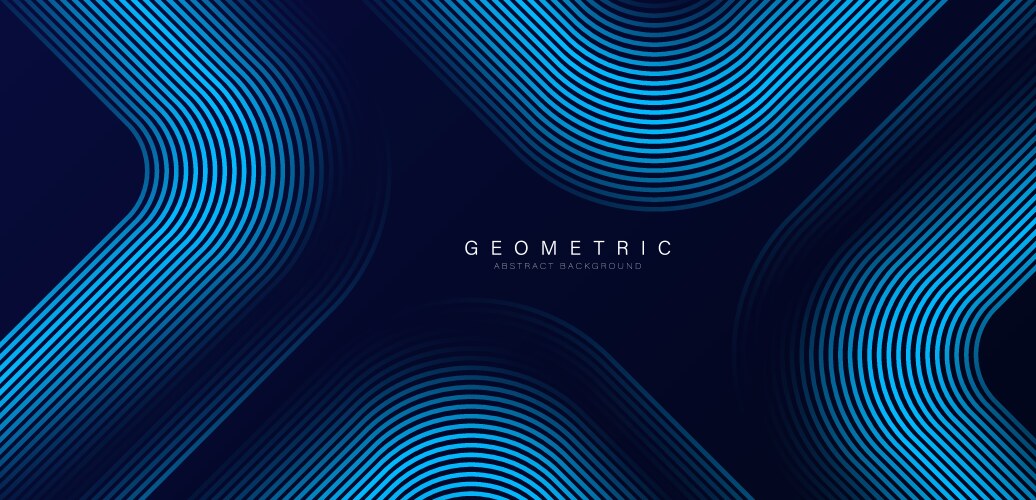Minimal blue geometric background modern shiny Vector Image