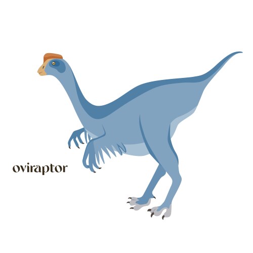 Oviraptor dinosaur footprint fossil archaeology Vector Image