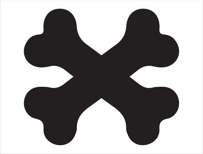 Dog bone paw name tag Royalty Free Vector Image