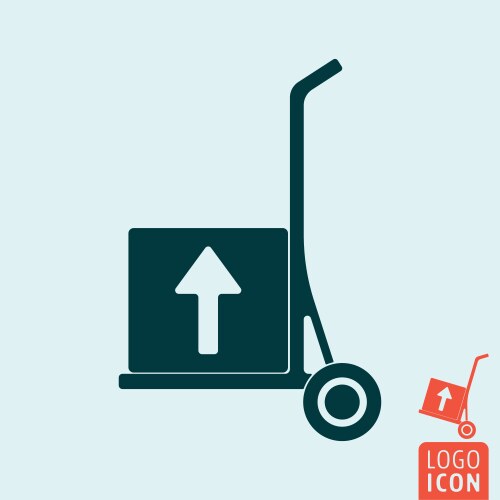Warehouse trolley icon Royalty Free Vector Image