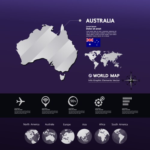 Australia Map Modern Vector Images (over 7,900)