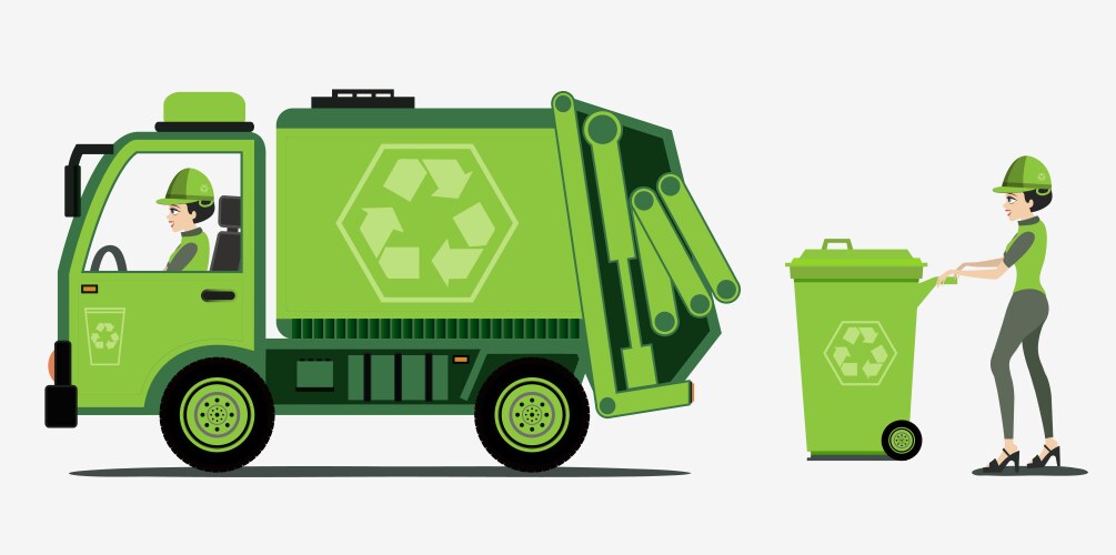Garbage collector theme image 1 Royalty Free Vector Image