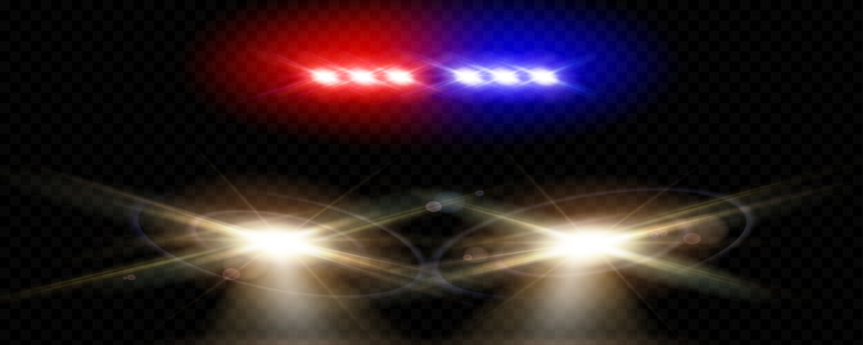 Car headlights realistic round bright cars Vector Image