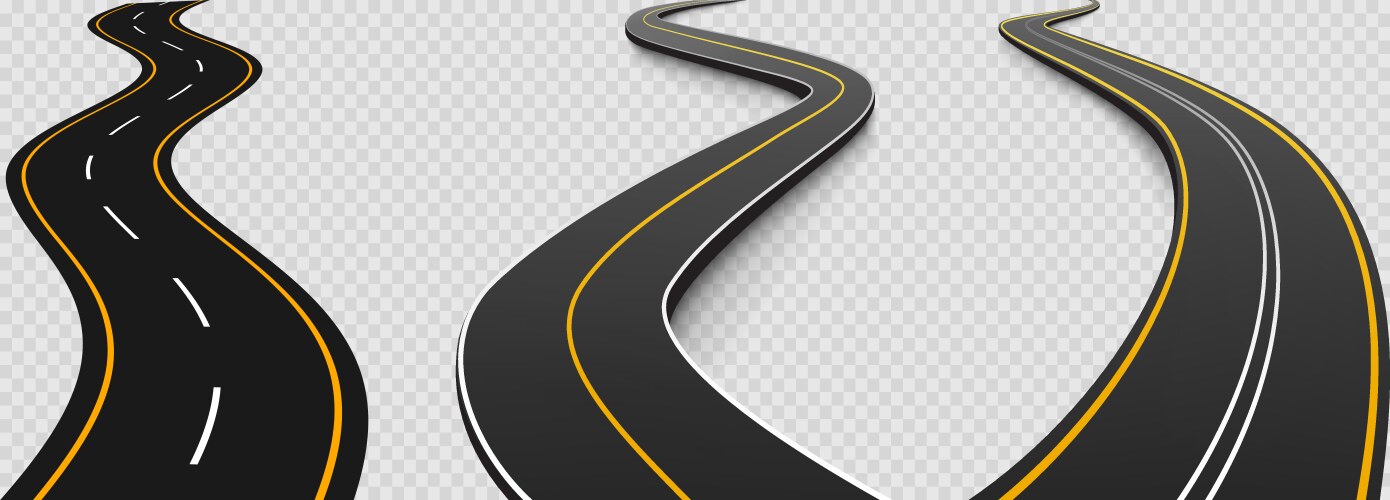 Road Infographic With Colorful Pin Pointer Vector Image