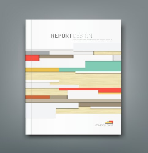Cover report colorful geometric shapes background Vector Image
