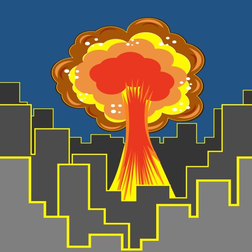 Nuclear Explosion Cartoon City Vector Images (over 150)