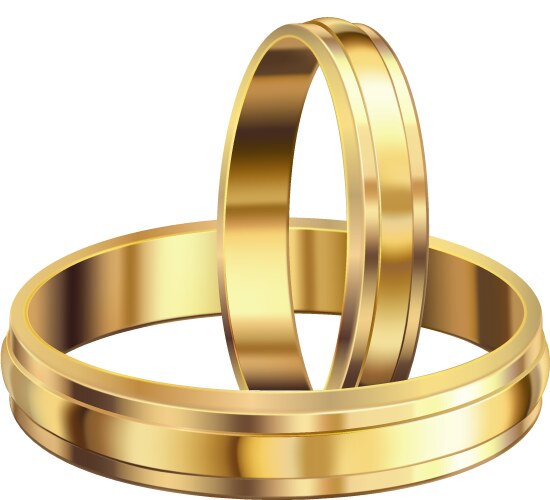 Realistic female wedding ring with precious stone Vector Image