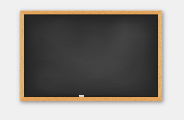 Blackboard background and wooden frame Royalty Free Vector
