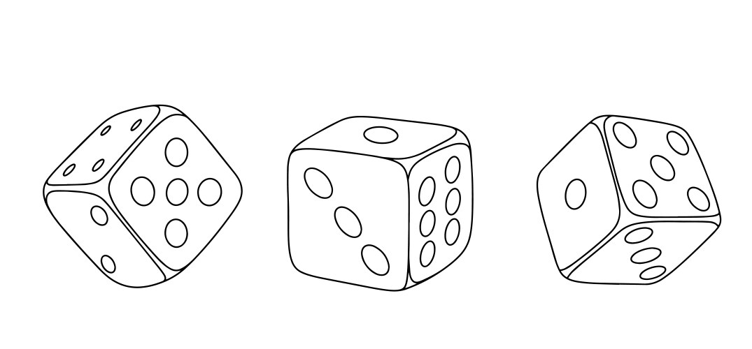 Dice Outline Vector Images (over 7,100)