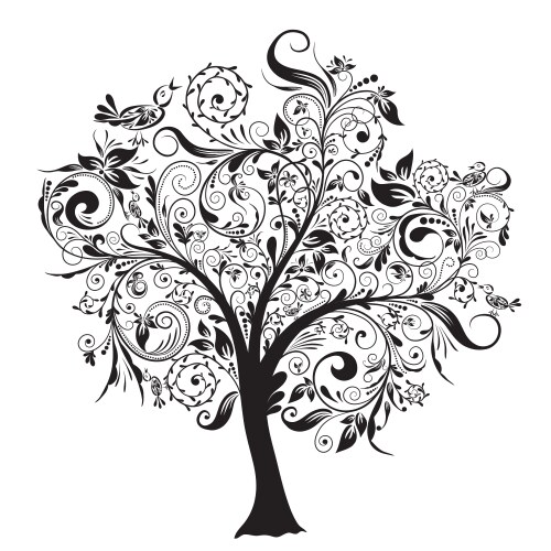 Decorative tree Royalty Free Vector Image - VectorStock