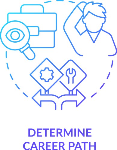 Lateral career path multi color concept icon Vector Image