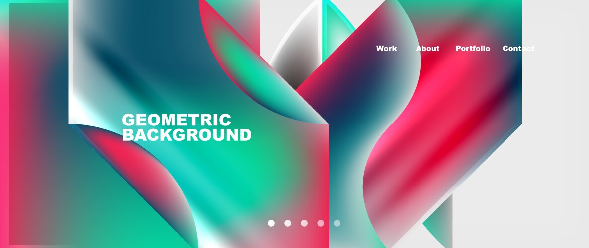 Glassmorphism geometric abstract background Vector Image