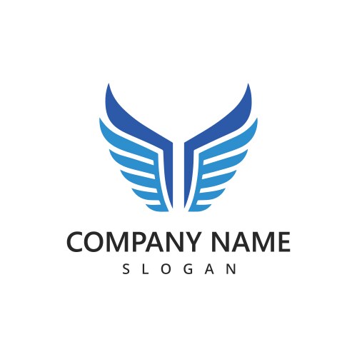 Wings logo design template Royalty Free Vector Image
