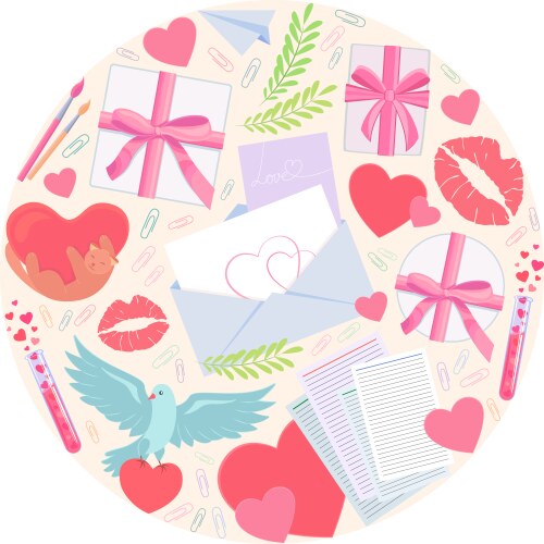 Valentines Day Elements Set Royalty Free Vector Image