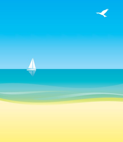 Cartoon beach Royalty Free Vector Image - VectorStock