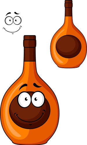 A bottle with face Royalty Free Vector Image - VectorStock