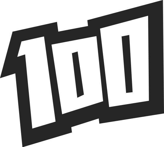 Number 100 Vector Images (over 7,100)