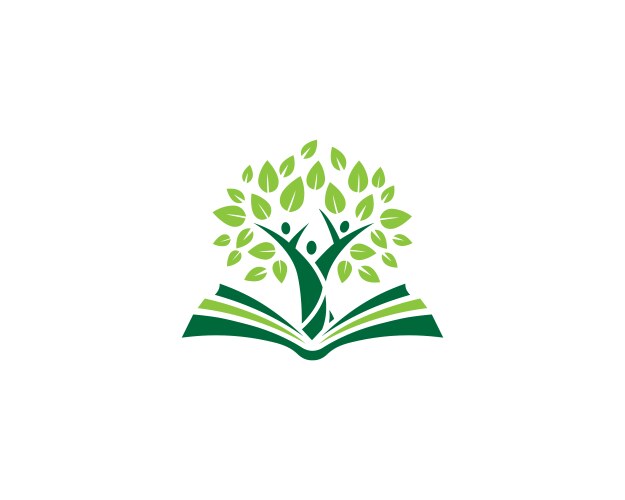 Knowledge tree from open book Royalty Free Vector Image