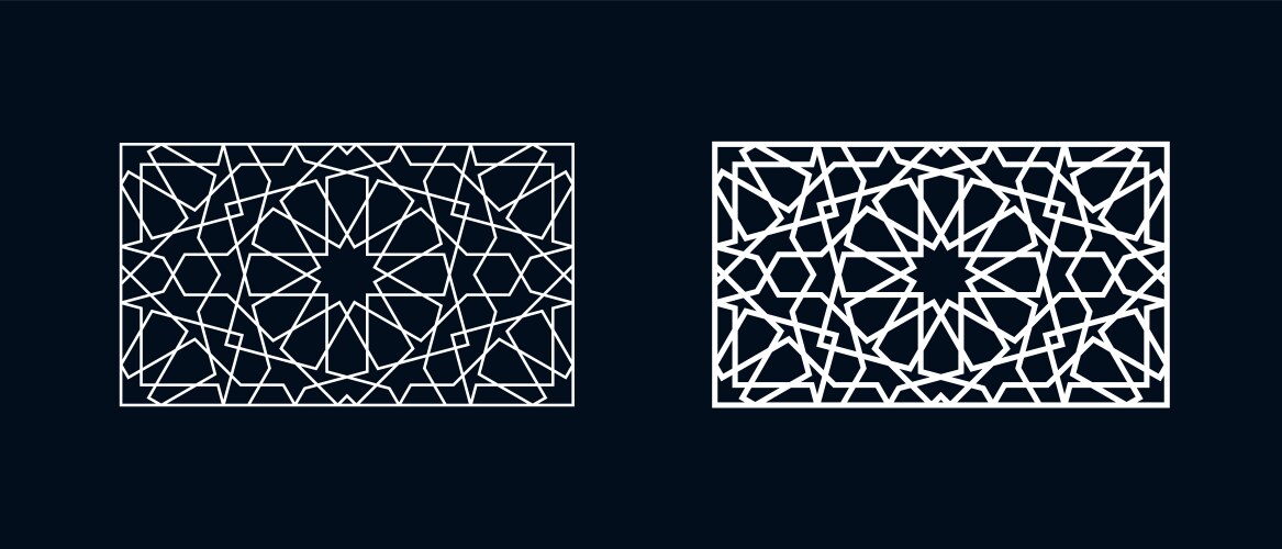 Islamic pattern for laser cutting ramadan decor Vector Image