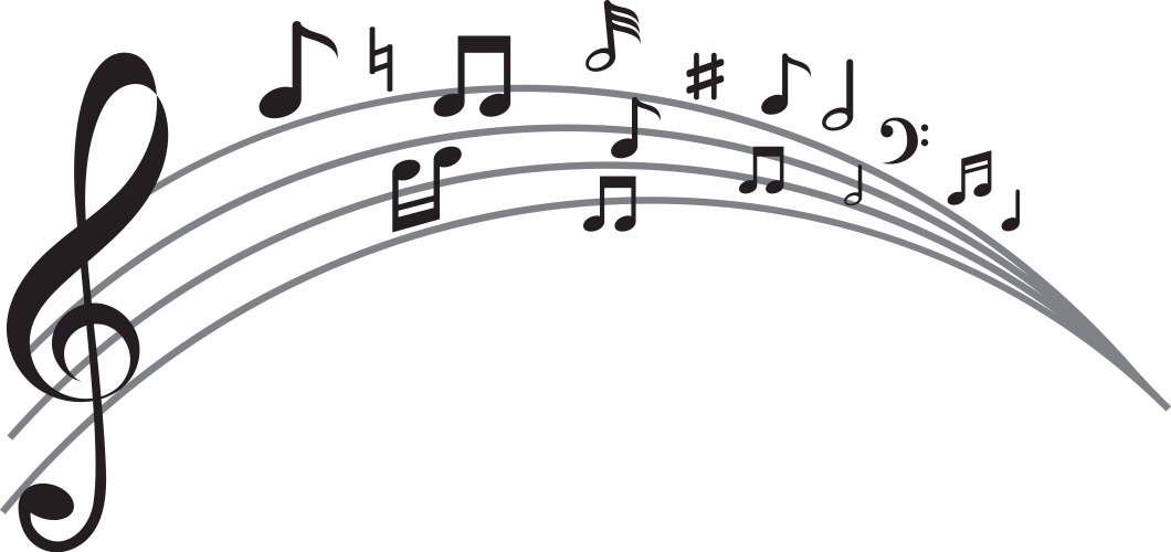 Music notes graphic design template Royalty Free Vector