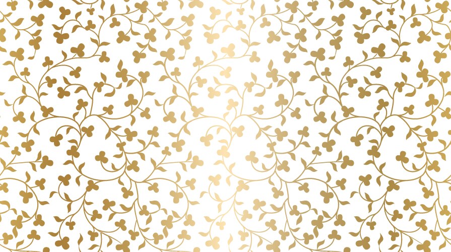 Seamless golden texture floral pattern Royalty Free Vector