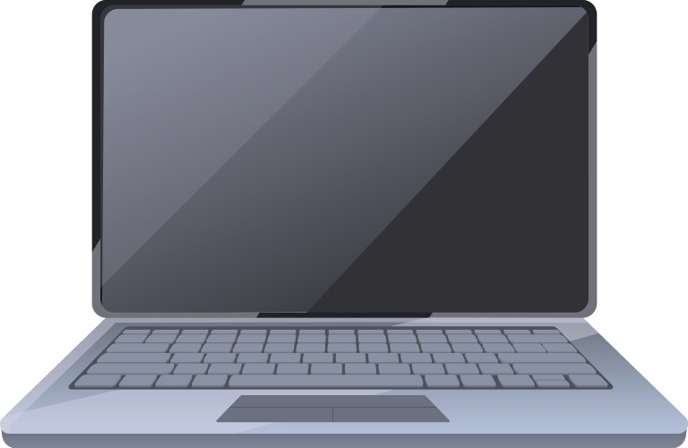 Photo realistic laptop front view with blank Vector Image