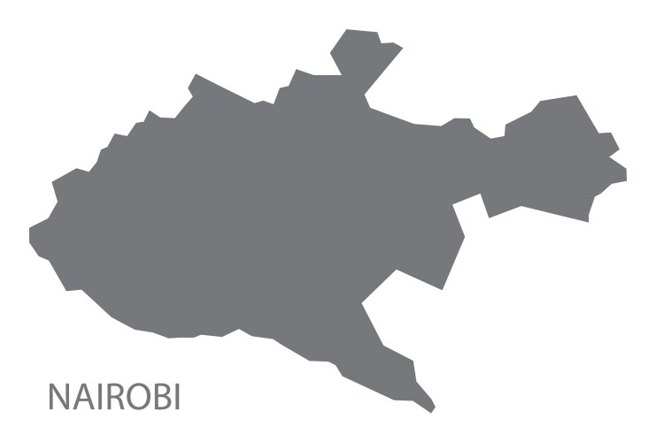 Nairobi skyline kenya hand drawn sketch Royalty Free Vector