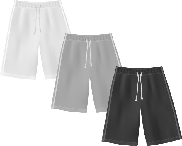 Sport shorts design template set Royalty Free Vector Image