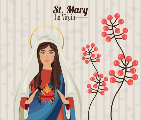 Holy mary Royalty Free Vector Image - VectorStock