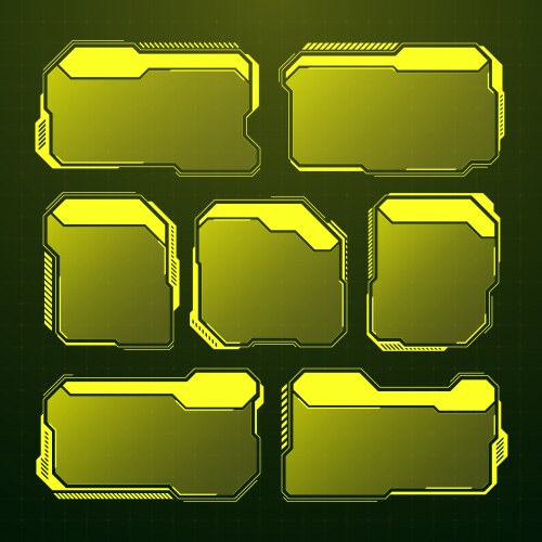 Futuristic frames for game avatar with grade Vector Image