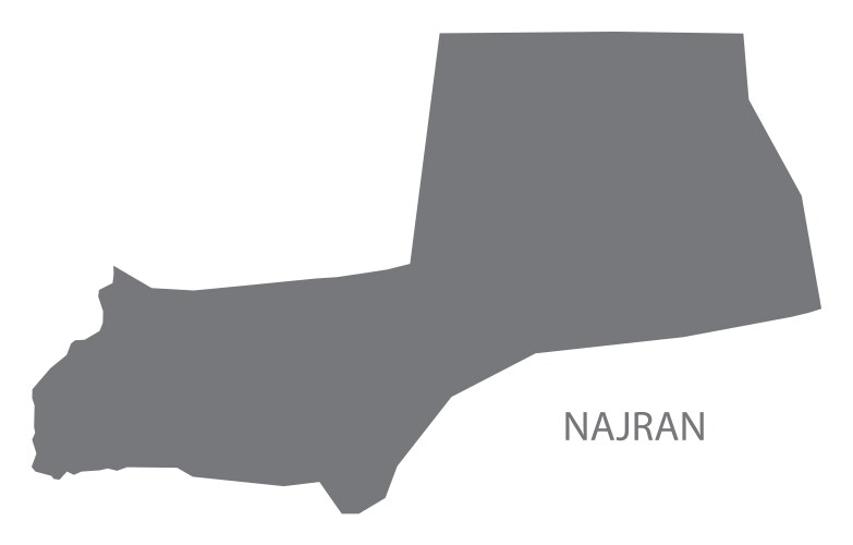 Saudi arabia regions map grey Royalty Free Vector Image