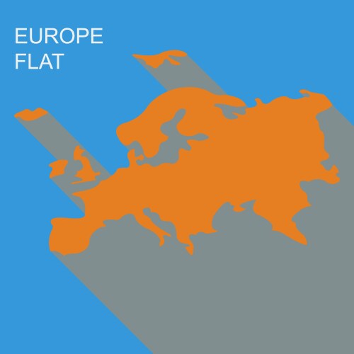 Stylized colorful political map of europe Vector Image