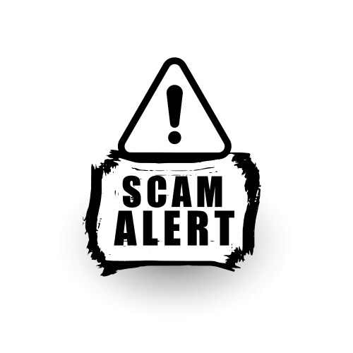 Fraud alert sign background stay safe from money Vector Image