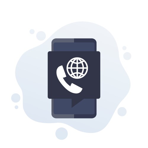 International phone call icon Royalty Free Vector Image