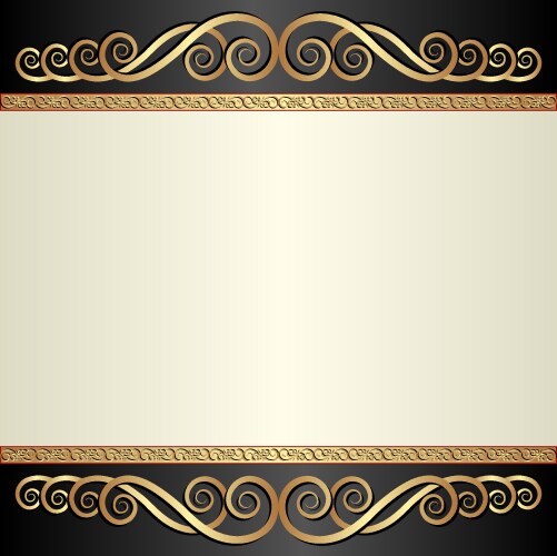 Vintage gold strip frame Royalty Free Vector Image