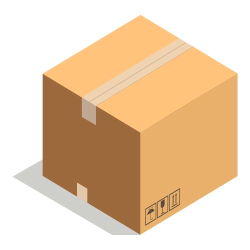 Clear carton box Royalty Free Vector Image - VectorStock