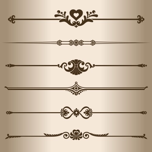 Decorative lines Royalty Free Vector Image - VectorStock