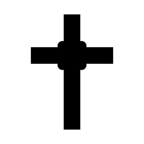 Simple cross icon christian symbol Royalty Free Vector Image