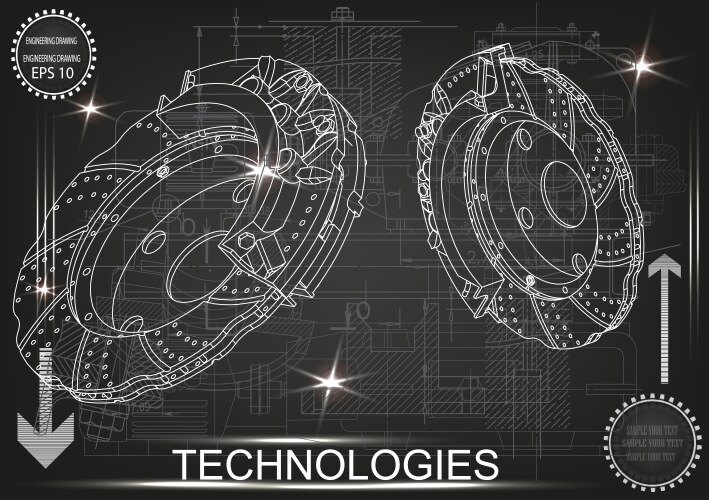 3d model of the brake disc Royalty Free Vector Image