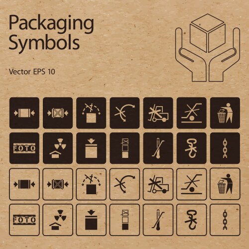 Carton cardboard box icons Royalty Free Vector Image