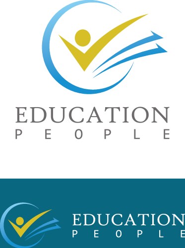 People education logo Royalty Free Vector Image
