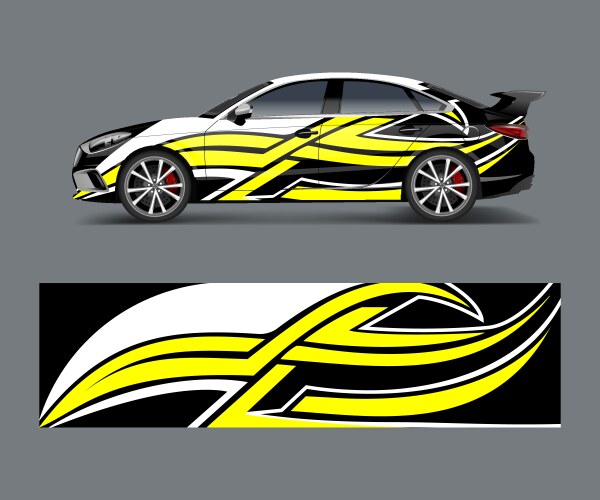 Racing car wrap design for custom Royalty Free Vector Image