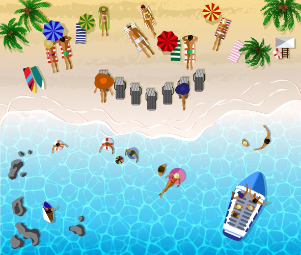 Beach From Above Vector Images (over 170)