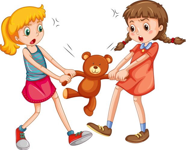 Businessmen characters fight Royalty Free Vector Image